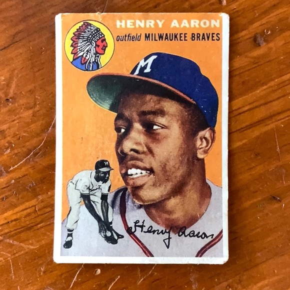 Other | Hank Aaron Great Aged Reprint Card | Poshmark